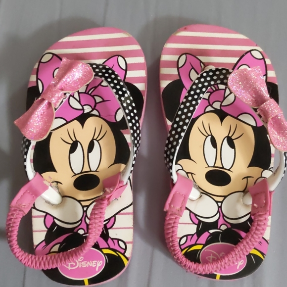 Disney | Shoes | Minnie Mouse Bow Flip Flops Size 78 | Poshmark